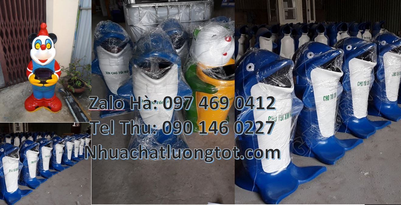 Thùng rác chim cánh cụt.thùng rác hình con thú, thùng rác con vật ...