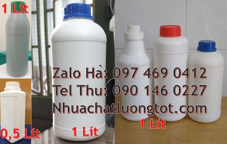 Chai nhựa 500ml có nắp thoát khí đựng hóa chất.Chai nhựa 1l đựng phân ...