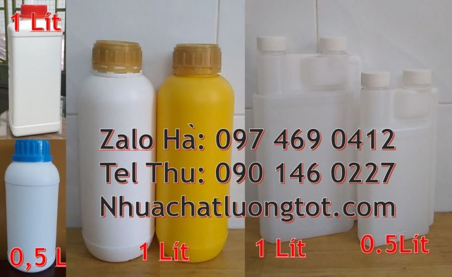 Chai nhựa 500ml có nắp thoát khí đựng hóa chất.Chai nhựa 1l đựng phân ...