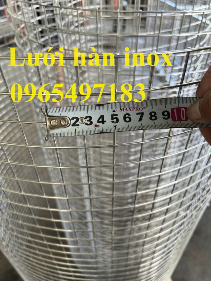 Lưới inox hàn ô vuông dây 1mm, 2mm, 3mm , lưới inox 304 có sẵn