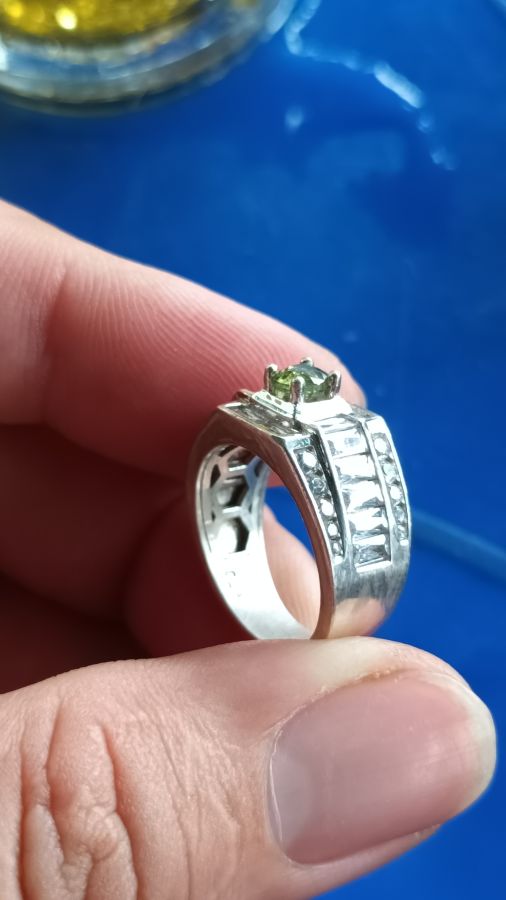 Bán nhẫn bạc nam ngoại đính đá saphia phan thiết