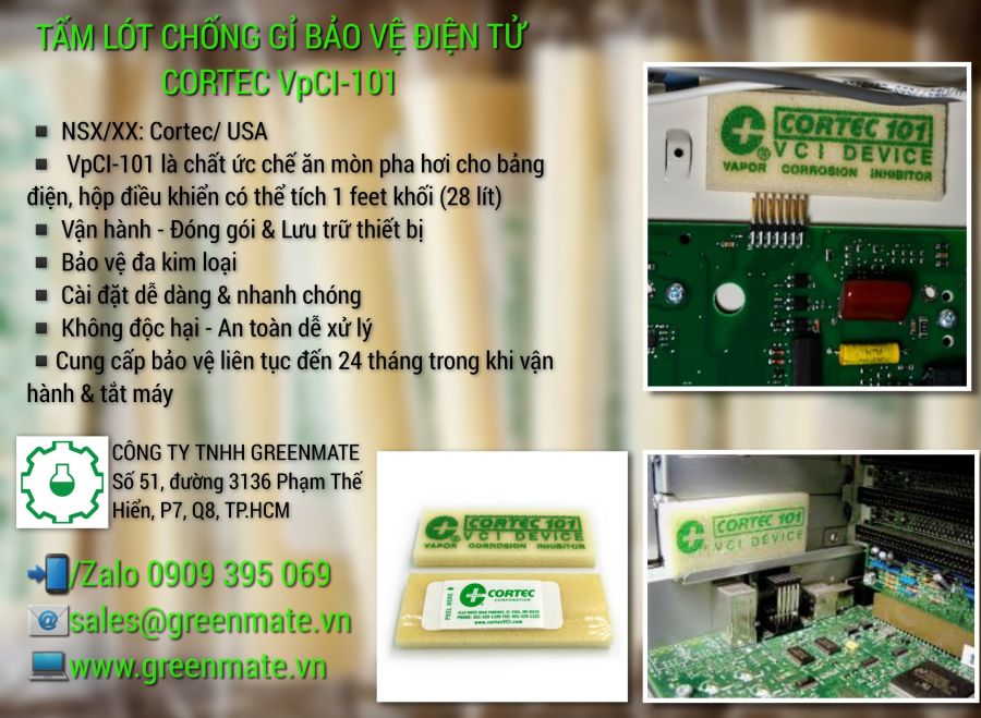 Tấm lót chống gỉ bảo vệ điện tử CORTEC VpCI-101